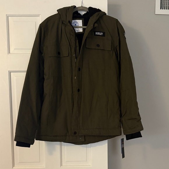 Hurley | Jackets & Coats | Hurley Mens Dark Green Field Jacket | Poshmark
